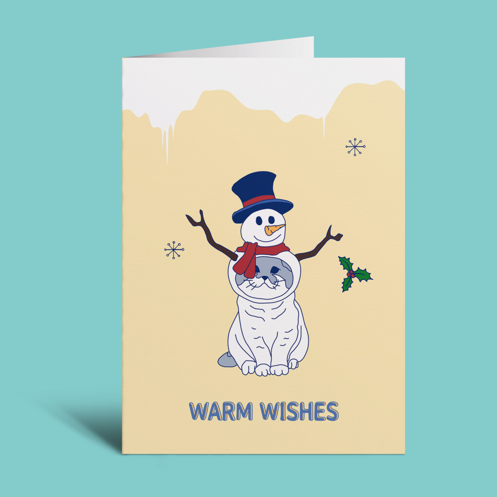 Wenskaart/ Christmas card - Snowcat - Swan Market | Conceptstore voor ...